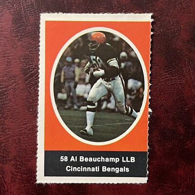 1972 Sunoco NFL Action Set AL BEAUCHAMP Stamp CINCINNATI BENGALS | eBay