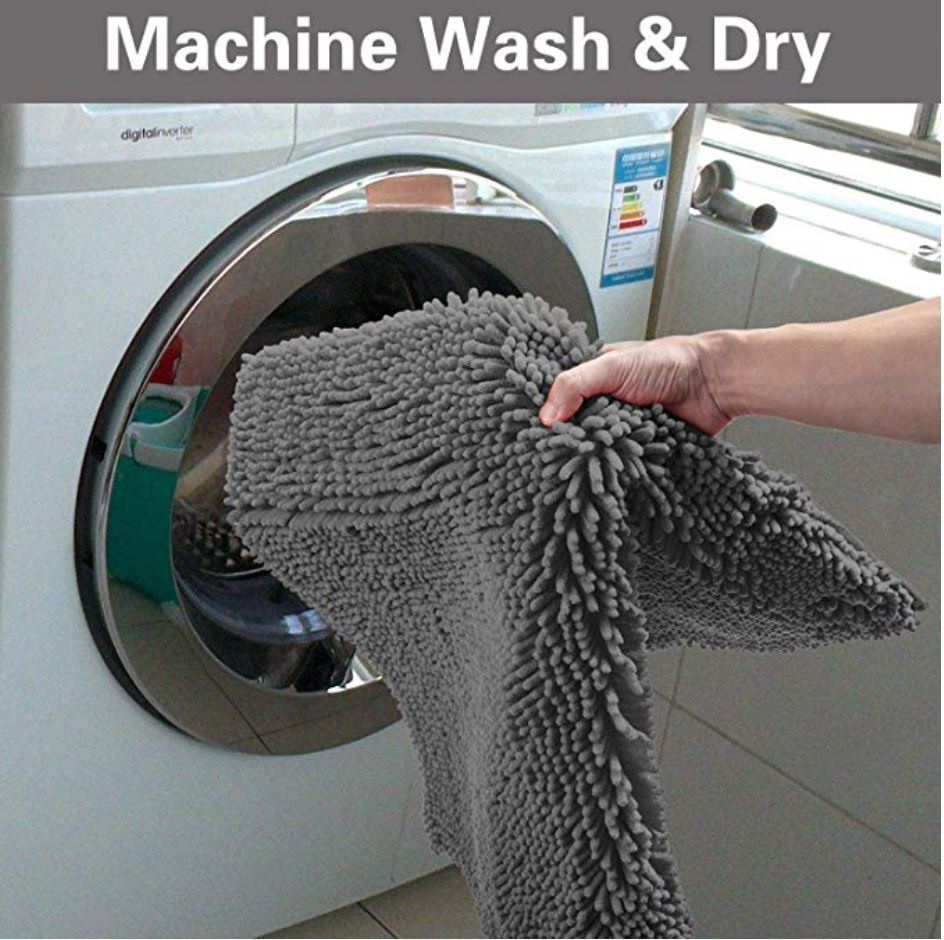 2 Piece Loop Bath Mat Ultra Soft Bathroom Rug Anti Slip Toilet Rug ...