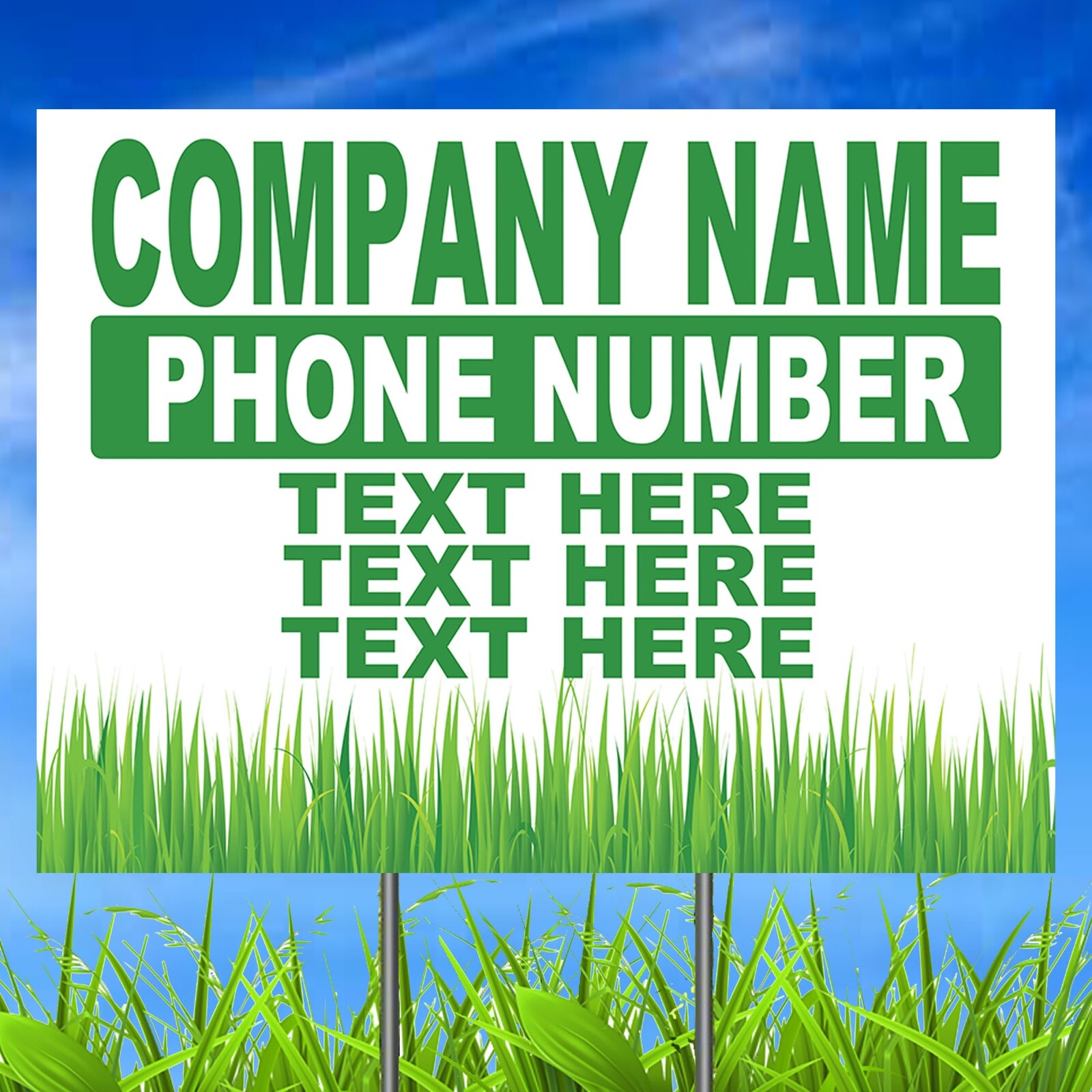 Landscaper Business Custom Yard Sign, Custom Landscaping Business Lawn ...