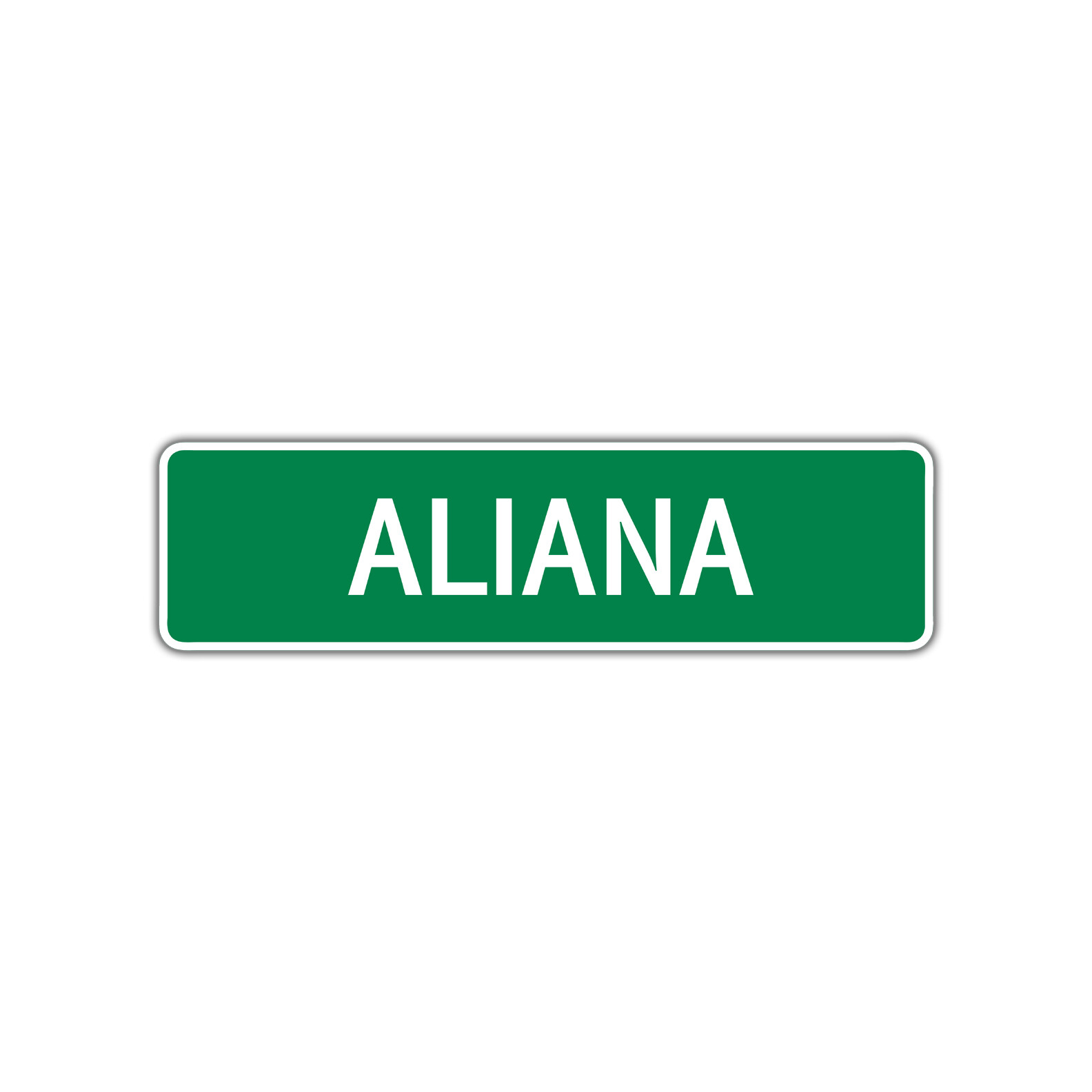 Aliana Girls Name Letter Printed Label Art Decor Novelty Aluminum Metal ...