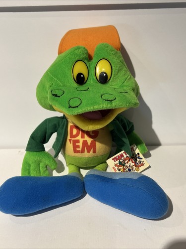 Vtg Toy Network Sugar Smacks Dig ‘Em Plush 14.5” Tall Green Frog 2001 ...