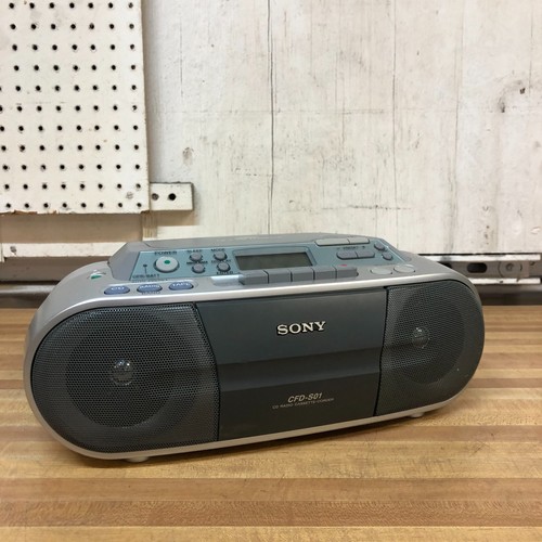 Sony CFD-S01 AM/FM Radio Cassette Recorder CD Player Boombox (WORKS) | eBay