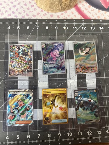 Pokémon Card Lot - 6 Full Art Cards Tinkatuff, Rotom Golden Super Rod ...