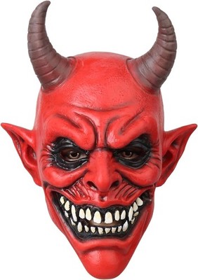 Halloween Scary Demon Mask Horror Red Devil Masks Costume For Adult Gifts | eBay