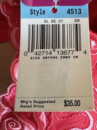 NWT Playtex Secrets Side Smoothing Embroidered Underwire Bra 4513 42C ...