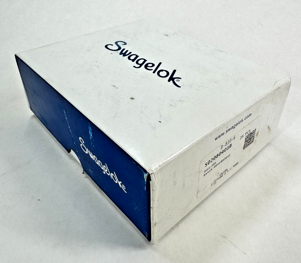 (BOX of 25) SWAGELOK B-810-6 UNION 1/2" Brass Tube Fitting *NIB* | eBay
