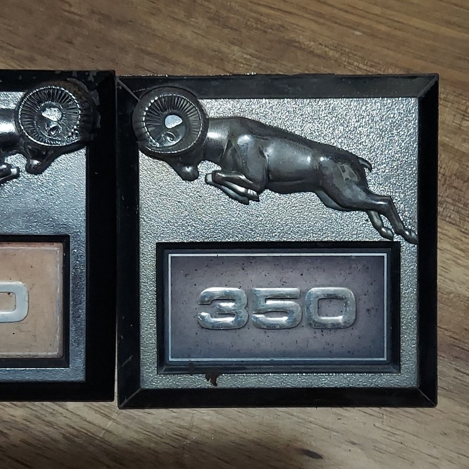 DODGE RAM 350 W350 D350 - PASSENGER RIGHT FENDER EMBLEM BADGE LOGO 81 ...