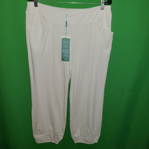 2753) NWT NEON BUDDHA large white Lantern Crop Pants straight leg new L ...