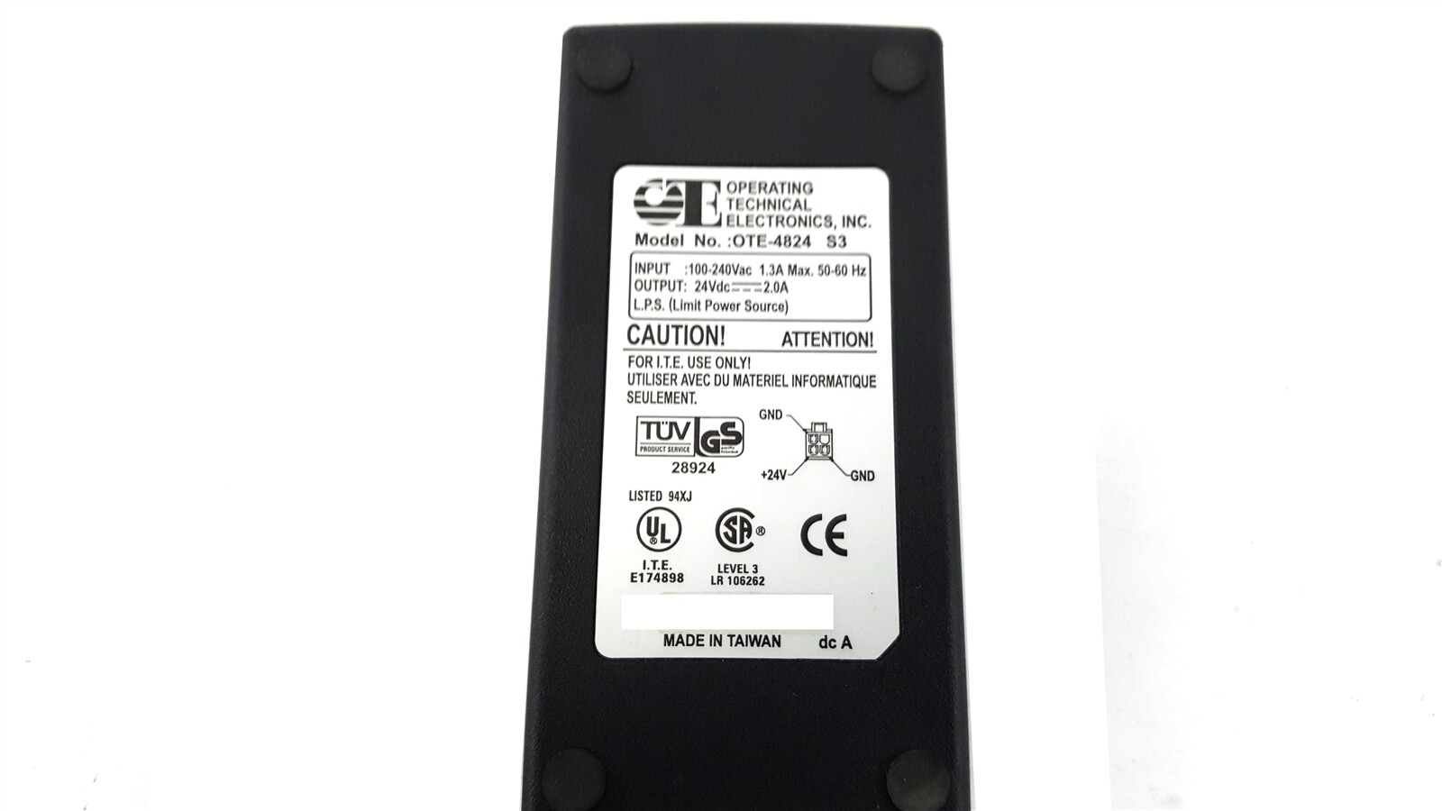 Kronos System 4500 Time Clock Operating Tech Power Adapter Ote-4824 ...