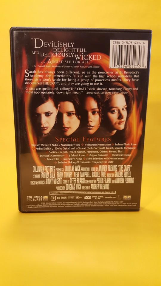 The Craft (DVD, 2000, Special Edition) RARE HORROR | eBay