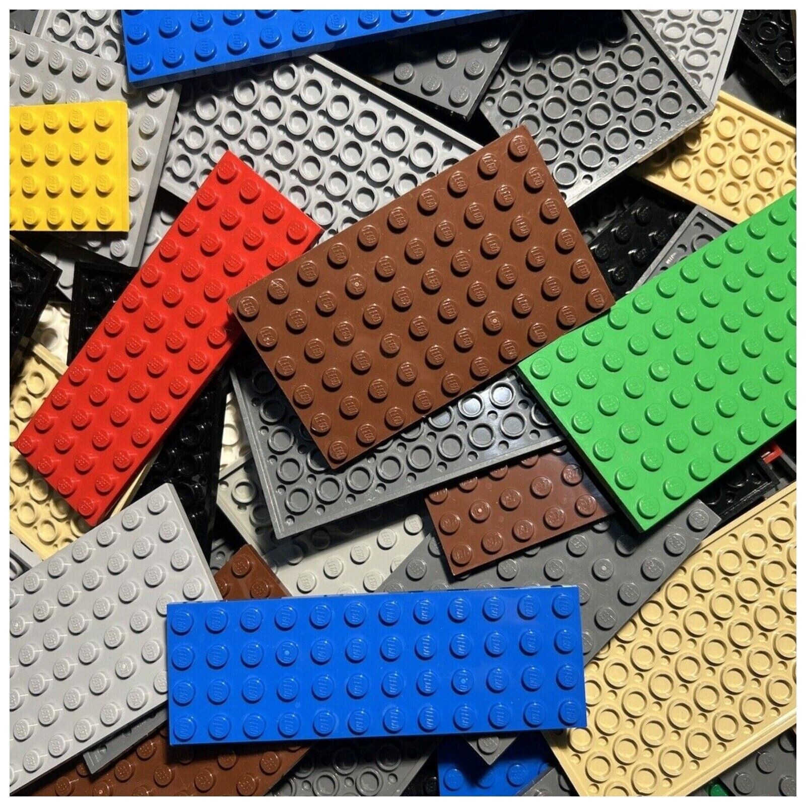 Lego Plates Flats Lot of 50 4x4 4x6 4x8 6x6 6x12 16x16 Assorted Bulk ...