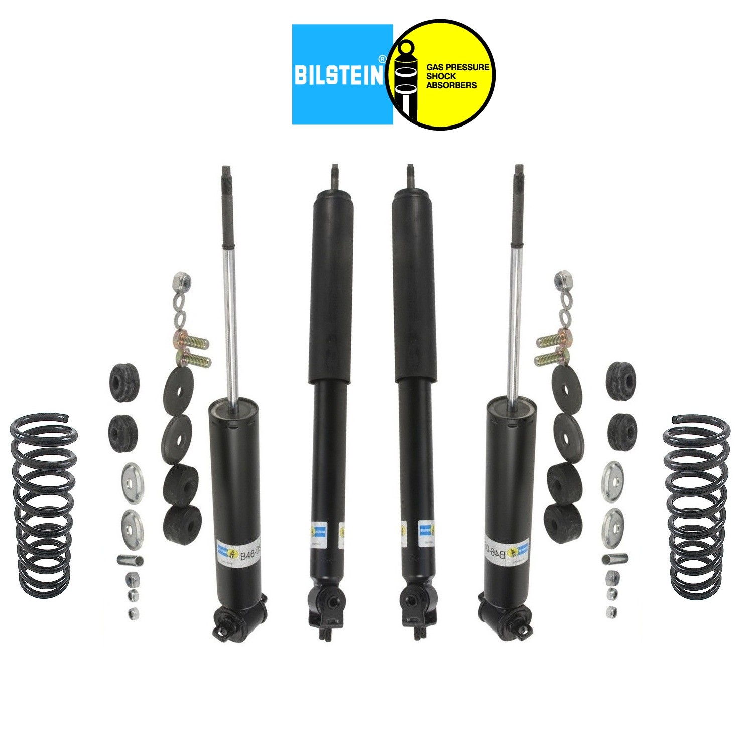 For Mercedes W110 W115 W114 Front & Rear Shocks w/ Rear Coil Springs ...