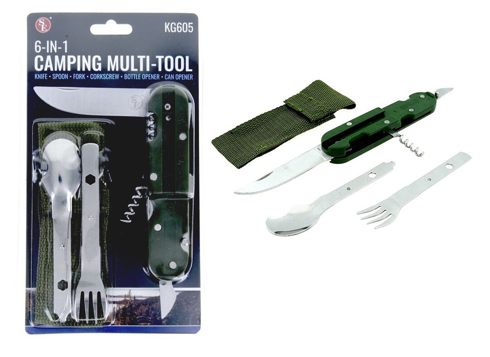 6-IN-1 Camping Utensil Multi-Tool Knife With Carrying Case | eBay