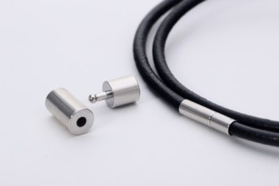 5x silver plated Bayonet Clasp End Caps fits Round Cord Leather ...