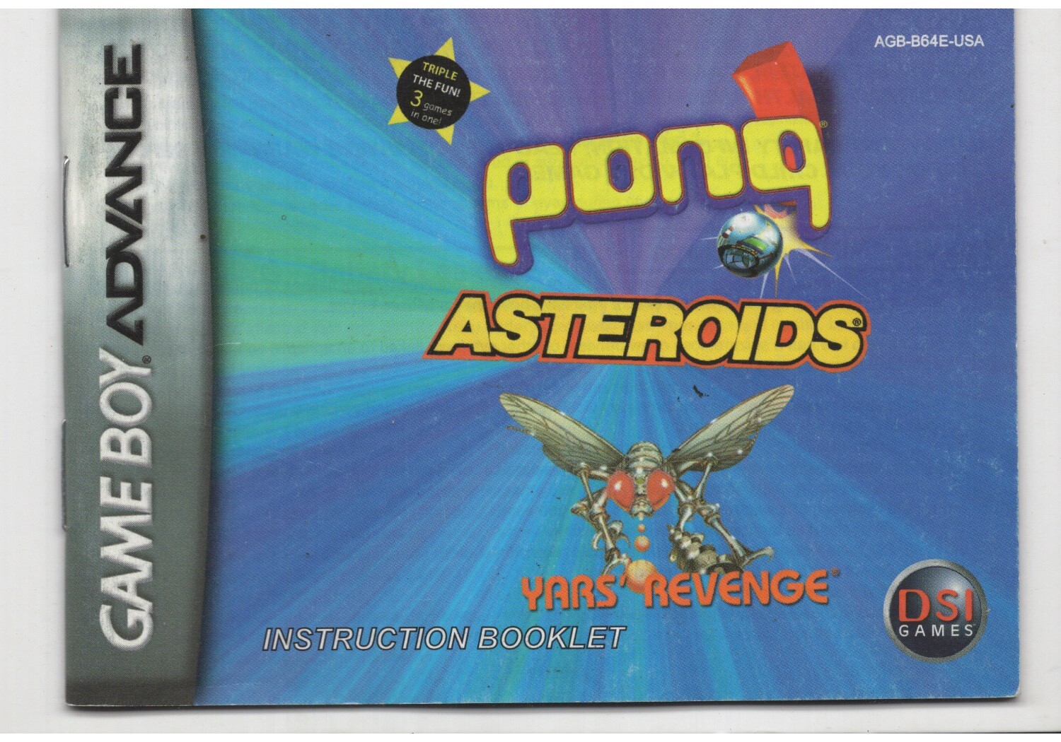 Pong Asteroids GBA MANUAL ONLY NO TRACKING Authentic | eBay