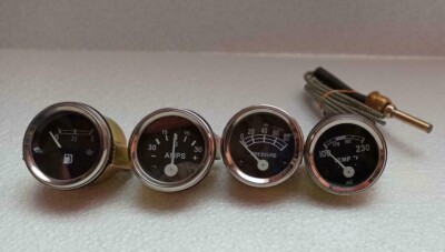 Tractor Universal Gauges set 4 pcs mehanical temp gauge oil gauge amp ...