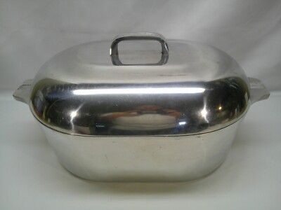 Large Wagner Ware Magnalite Roaster With Lid & Trivet Rack 15.5" x 11 3 ...