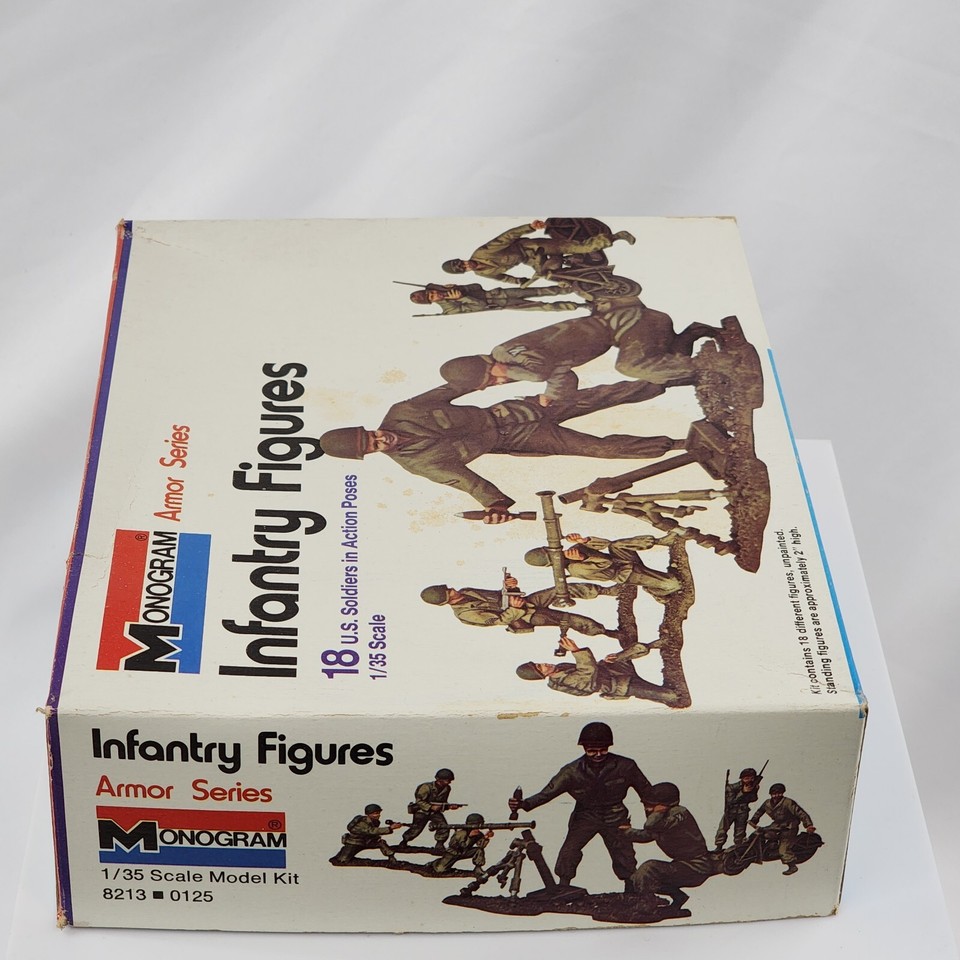 1972 Monogram Infantry Figures Armor Series US Soldiers Lot 55 1/35 ...