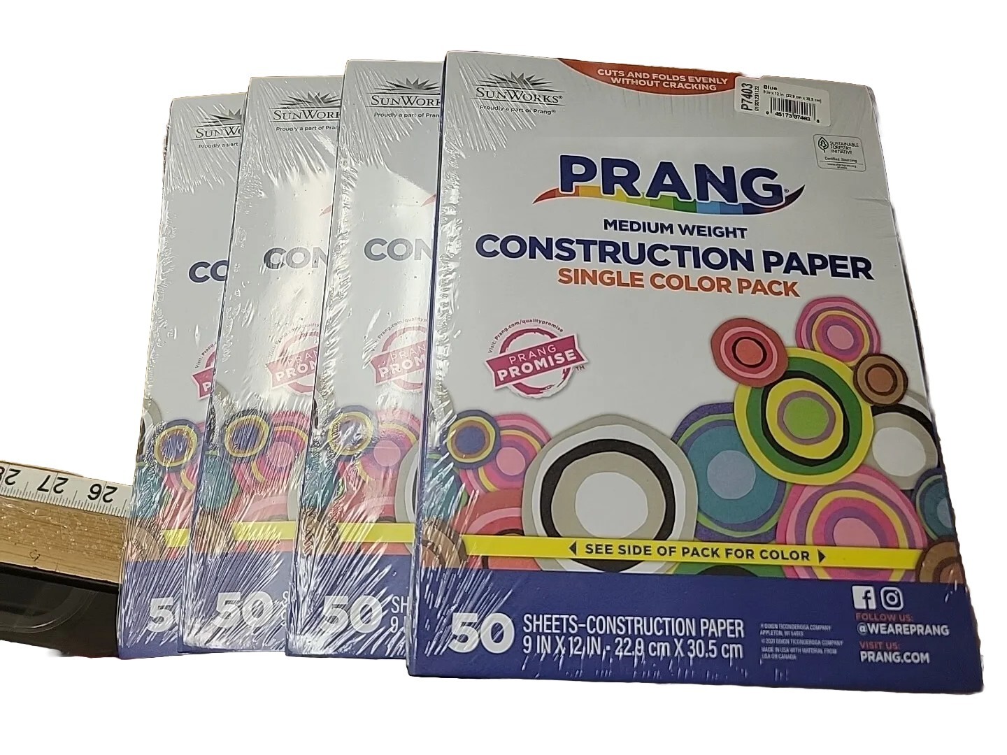 200 Sheets Prang Construction Paper, Blue, 9" x 12" - 50pk x 4 - New ...
