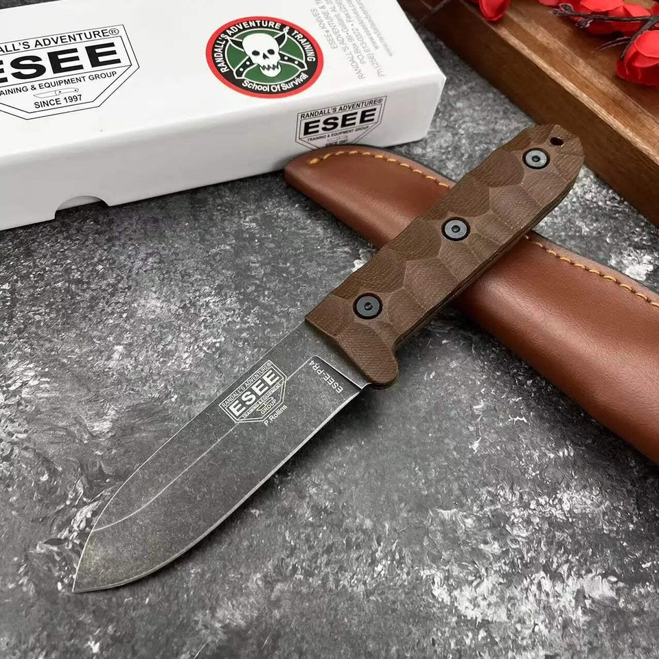 ESEE PR4 Fixed Blade Knife Outdoor Camping Survival EDC Tool | eBay