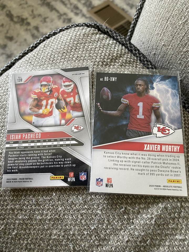 2) K.C.Chiefs Stars X.Worthy (R) Isiah Pacheco | eBay