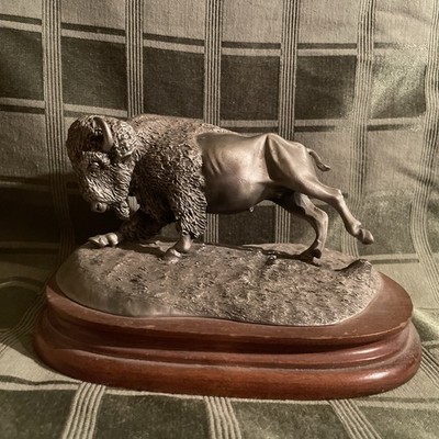 🪶Chilmark Brian Rodden Buffalo Fine Pewter Bear Sculpture 1976 #933 | eBay