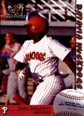 2005 Batavia Muckdogs Team Issue #27 Carl Galloway Carlsbad California ...