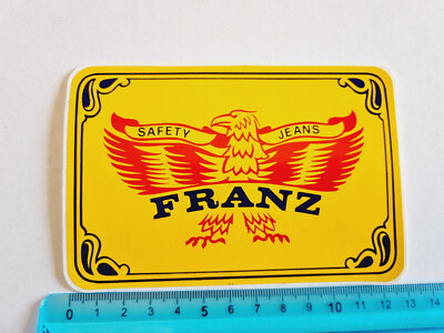Autocollant Franz Safety Jeans Timbre Adhesive Vintage 80s Originale | eBay