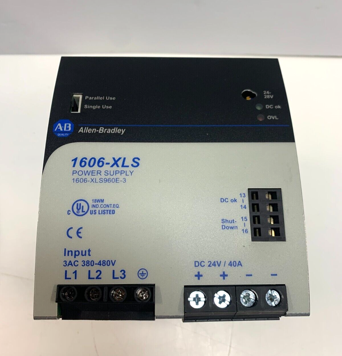Allen Bradley 1606-XLS960E-3 Ser A Power Supply 480V AC, 24VDC 40A | eBay