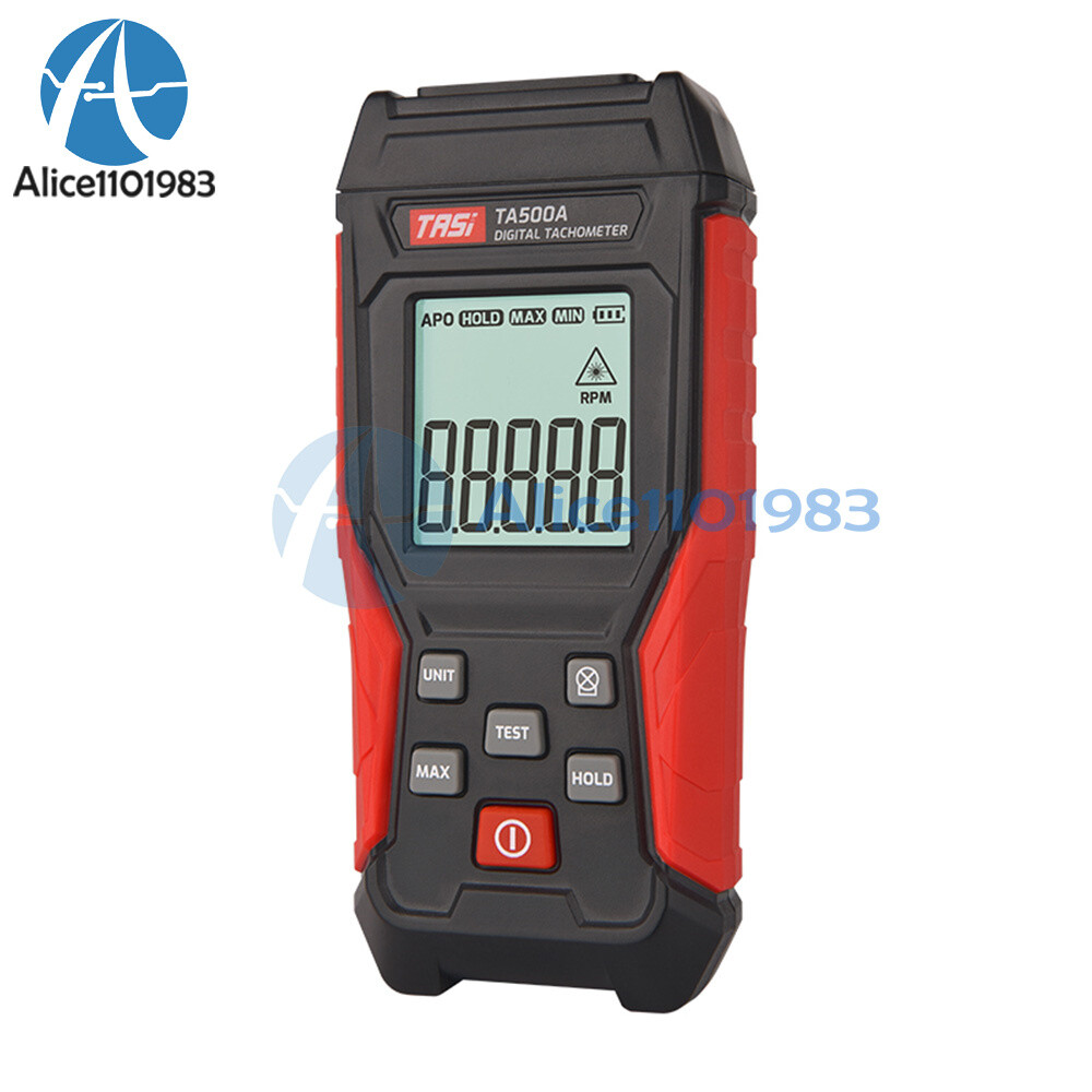 TASI TA500 LCD Digital Photoelectric Tachometer RPM Tach Meter Speed ...
