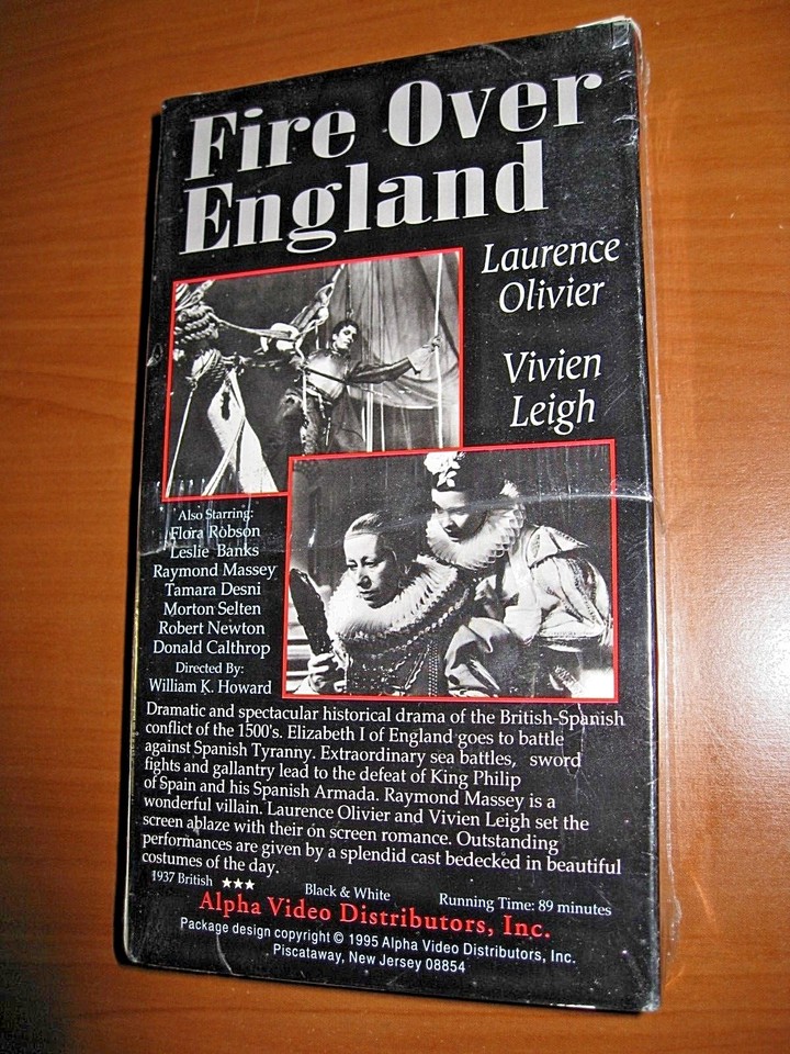 Fire Over England (1937) VHS NEW B&W Sir Lawrence Olivia Vivien Leigh ...