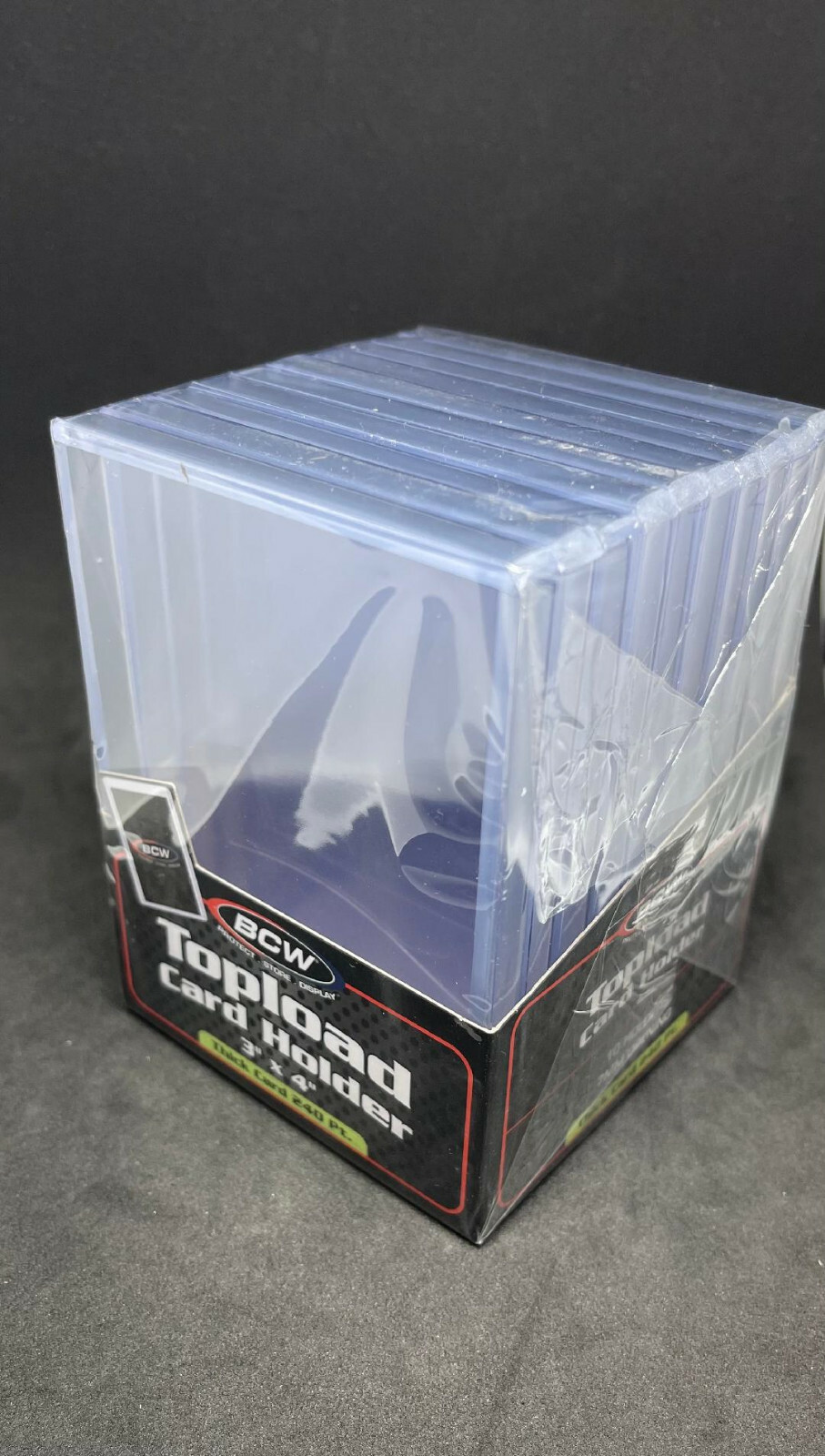 10-Pack .240 PT BCW Hard Plastic Trading Card Topload Holders 12mil ...