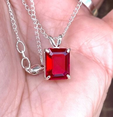 Fine Garnet Gemstone 925 Sterling Silver Handmade Pendant C-3 | eBay