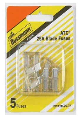 Bussmann BP/ATC-25-RP ATC Automotive Blade Fuse (25 Amp (Card)), 5 Pack ...
