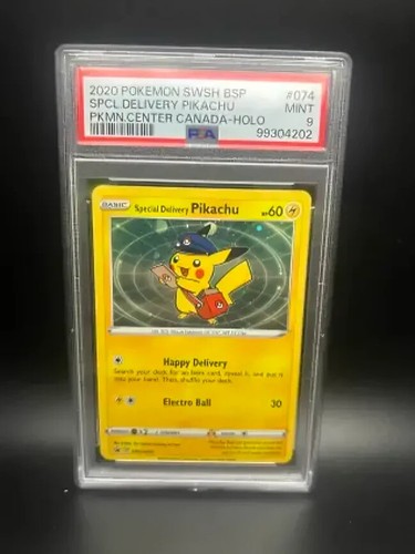 Pokemon Special Delivery Pikachu Holo SWSH074 Pokemon Center Promo PSA ...