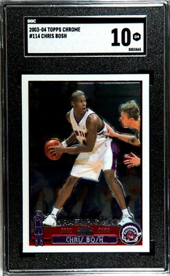 CHRIS BOSH 2003-04 Topps Chrome #114 Rookie Card RC SGC 10 Low Pop 6 ...