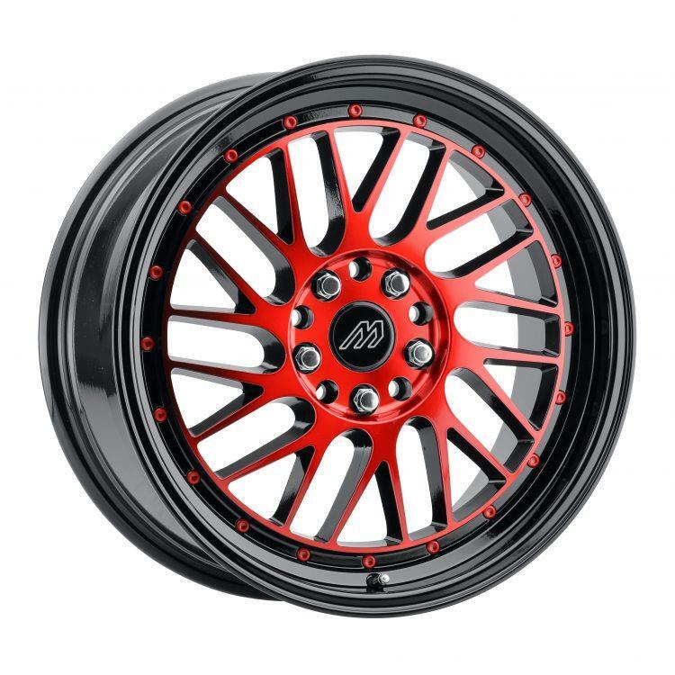 17 inch 17x7.5 MACH MP42 Black Red wheels rims 5x4.5 5x114.3 +40 | eBay