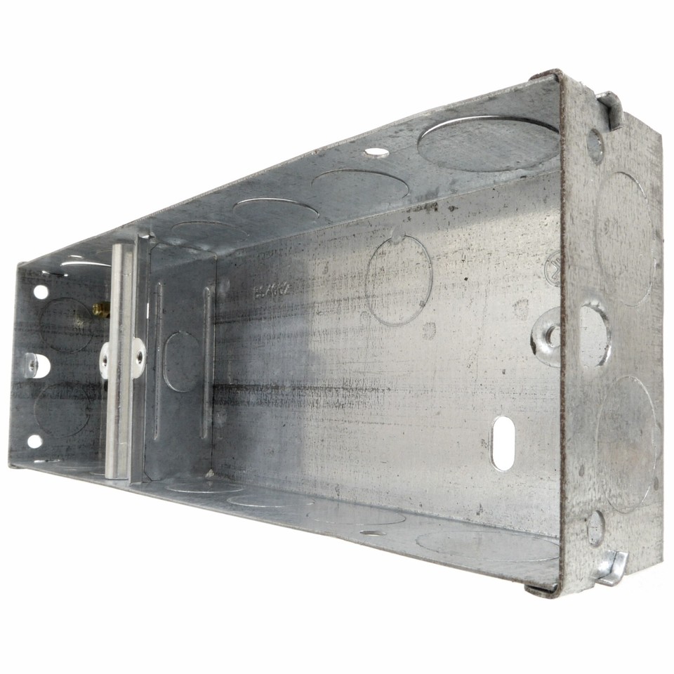 Metal Back Box 25mm 35mm 47mm 1G 2G Dual 1G+1G 2G+1G Galvanised Steel ...