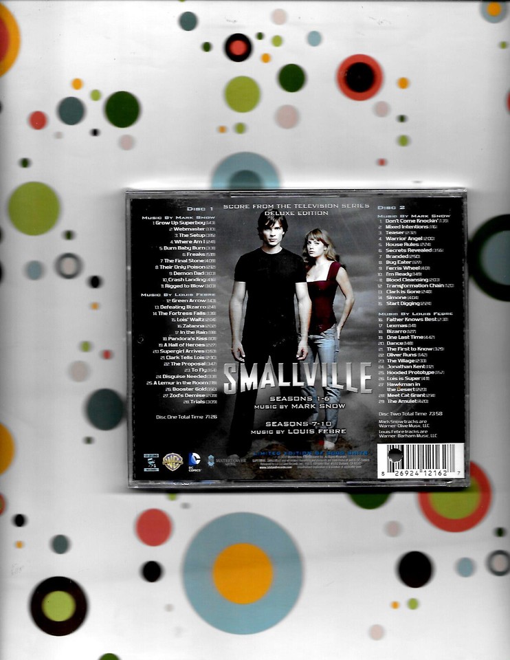 Smallville CD Score TV Deluxe Mark Snow Louis Febre Limtd (2) CD Rare ...