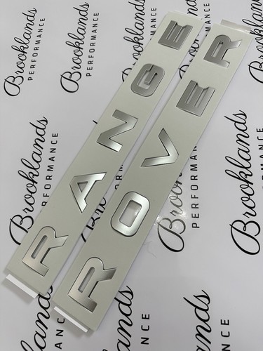 Satin Silver Range Rover Lettering Badge Letters for Front Bonnet Or ...