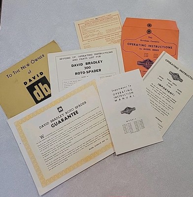 Sears David Bradley Walk Behind Roto-Spader Tiller Owner & Parts Manual ...