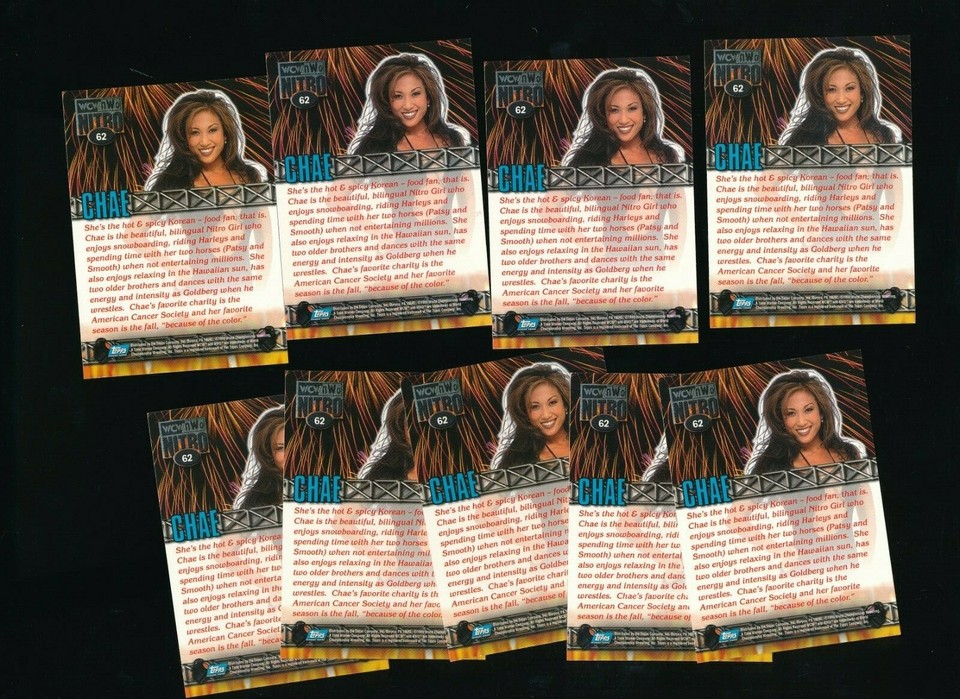 Lot (9) 1999 Topps WCW #62 Chae Nitro Girls Wrestling (W41) SWSW | eBay
