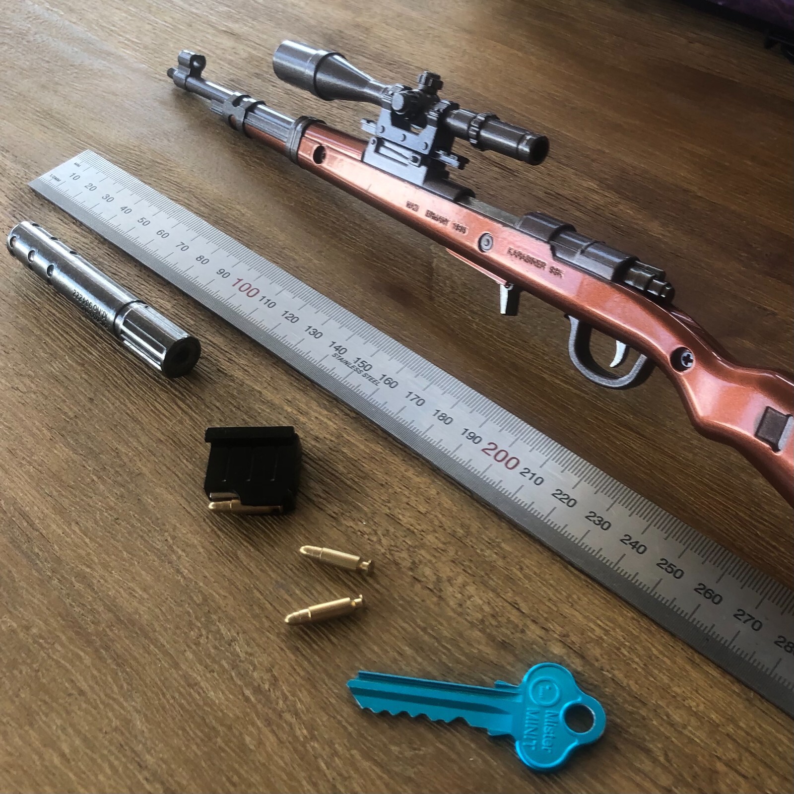 Sniper Rifle KAR 98 1:6 Diecast Bolt Action Model Gun Military ...