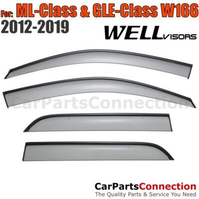 WellVisors Window Visors 12-19 MB ML-Class W166 Sun Visors Deflectors ...