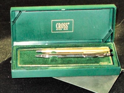 CROSS PEN & PENCIL Set, 330105 Stunning Pen, Pencil, display case ...