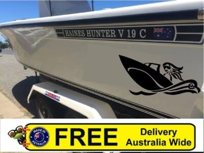 2X Haines Hunter Decal,Haines Hunter boat Sticker Boat Decal 1200mm ...
