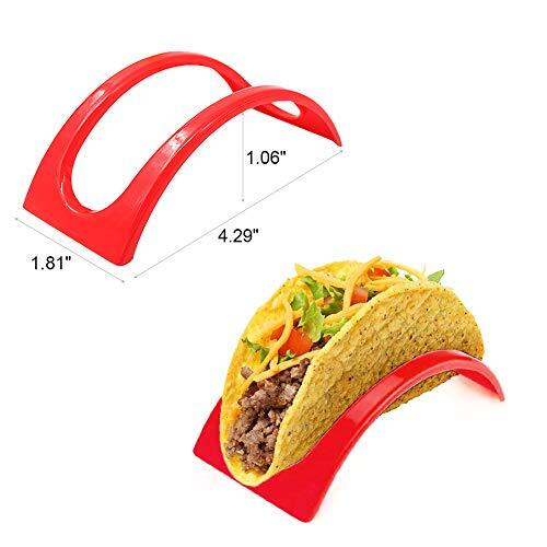18 Pcs Colorful Stackable Taco Holder Stand for Soft and Hard Shell ...