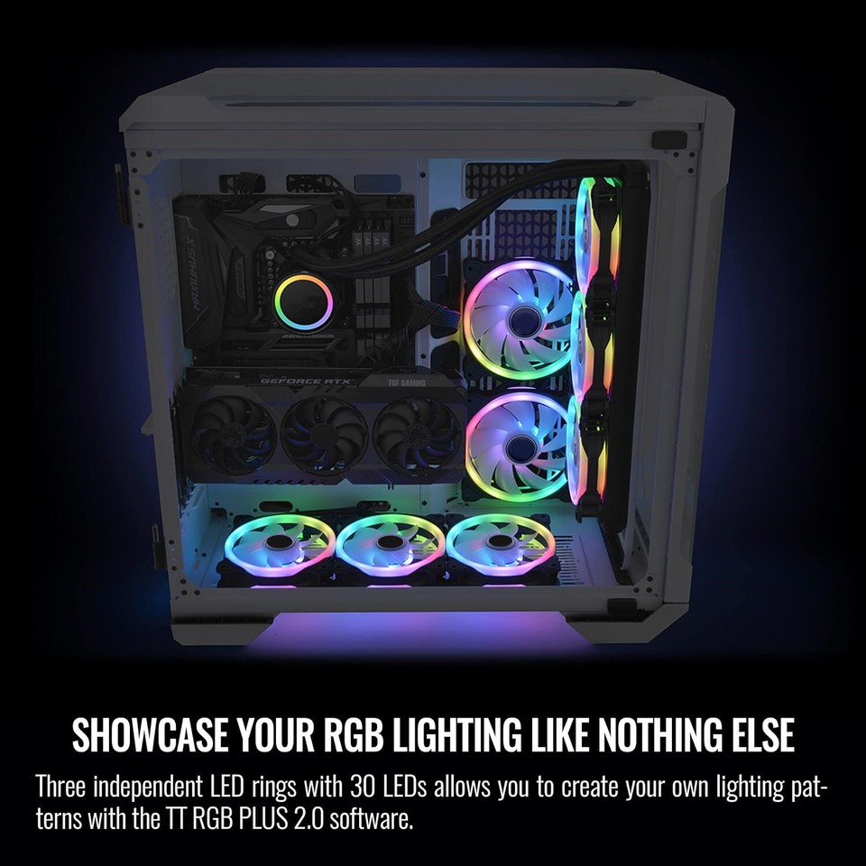 [3-Pack] RGB LED Computer Case Fan PC Cooling Fan 120mm Addressable RGB ...