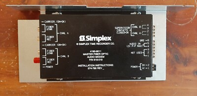 Simplex 4190-9011 Fire Alarm Control Panel FACP master Fiber Audio ...