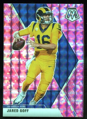 2020 Panini Mosaic Jared Goff Pink Camo Prizm Rams Lions #117 | eBay